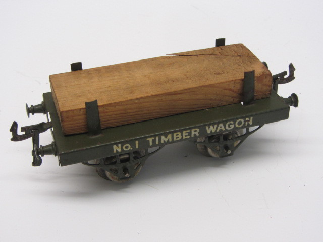 Stop the Drop Auction - Early Hornby Gauge 0 LNER No1 Timber Wagon